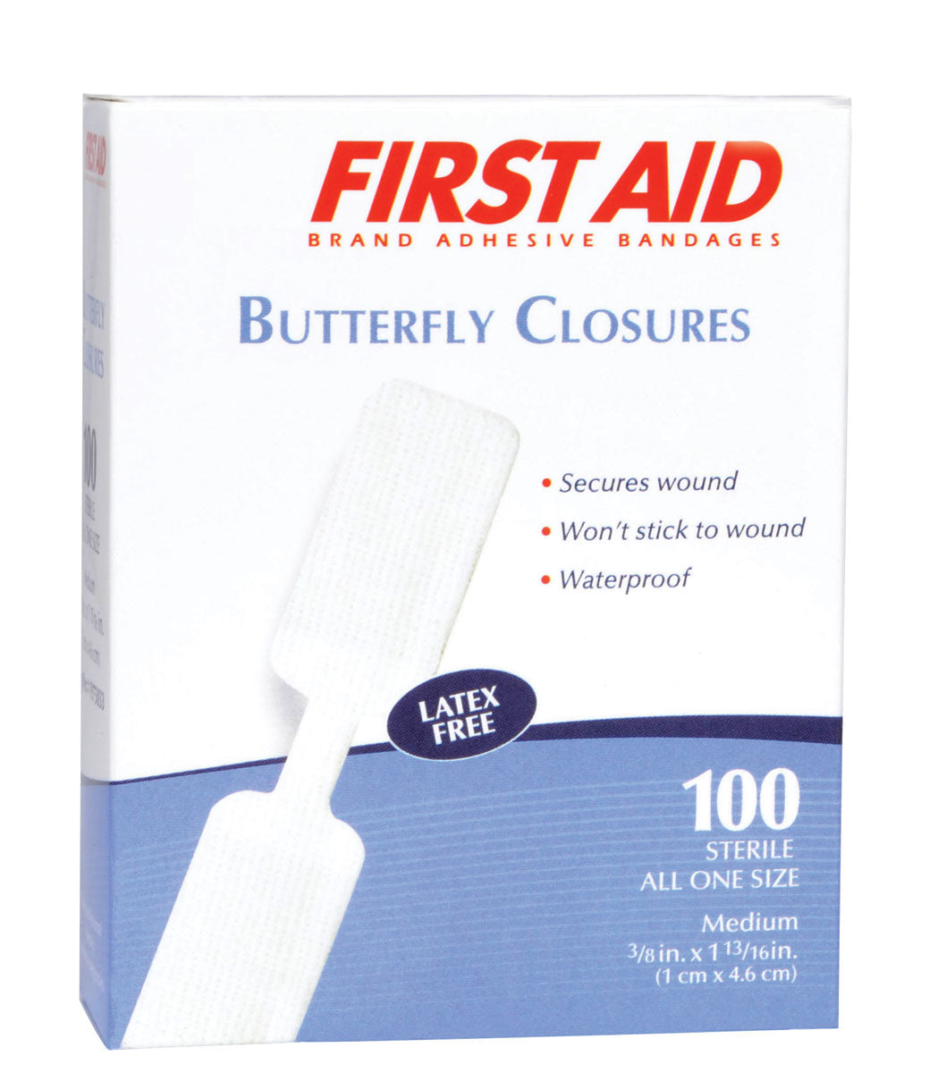 Butterfly Skin Closures – Medium – 1 x 4.6 cm 100/Box — First Aid Direct