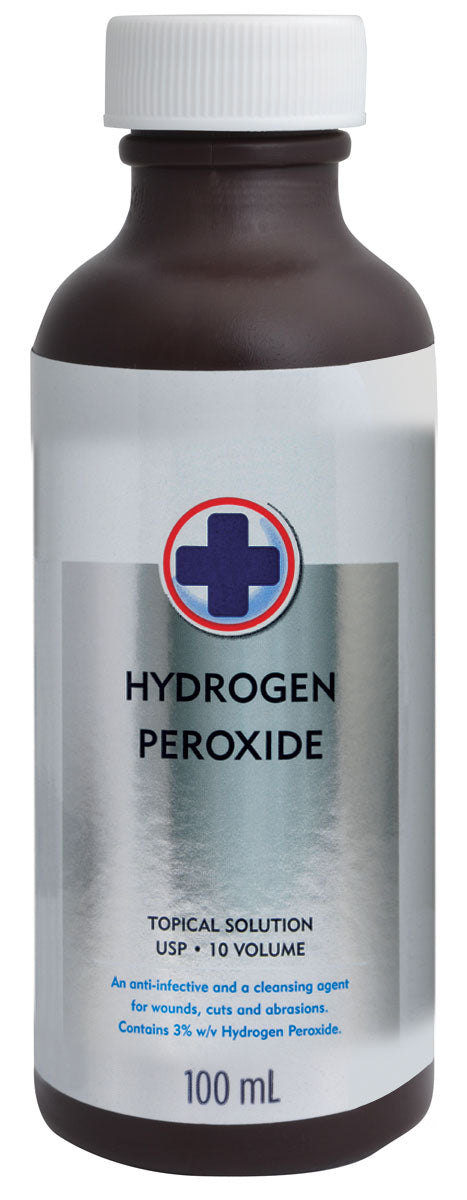 HYDROGEN PEROXIDE - 100 mL/BOTTLE - First Aid Direct