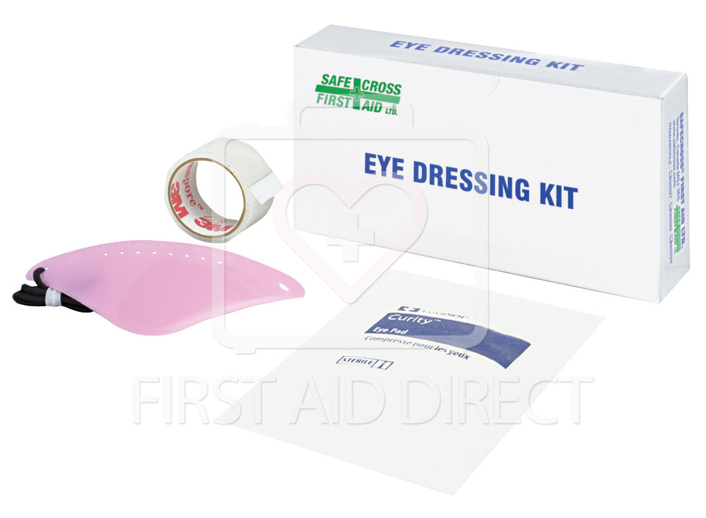 EYE DRESSING KIT WITH 1 EYE PAD, 1 EYE SHIELD, 1 TAPE - First Aid Direct