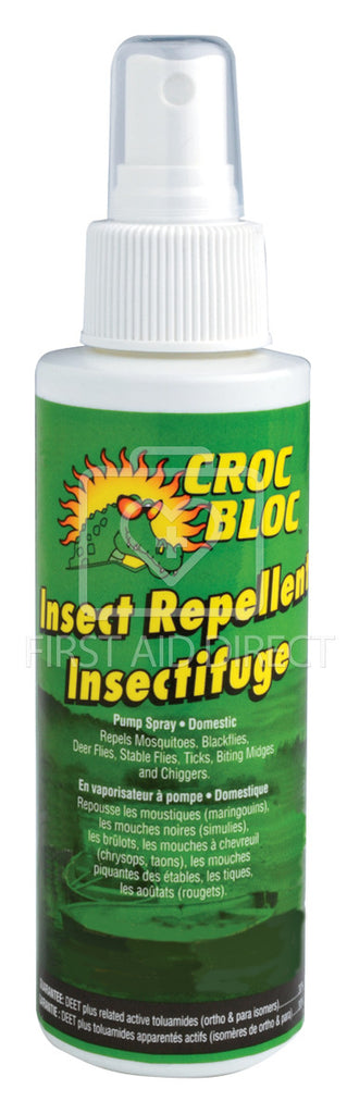 CROC BLOC INSECT REPELLENT - 30% DEET 120 mL SPRAY PUMP - First Aid Direct