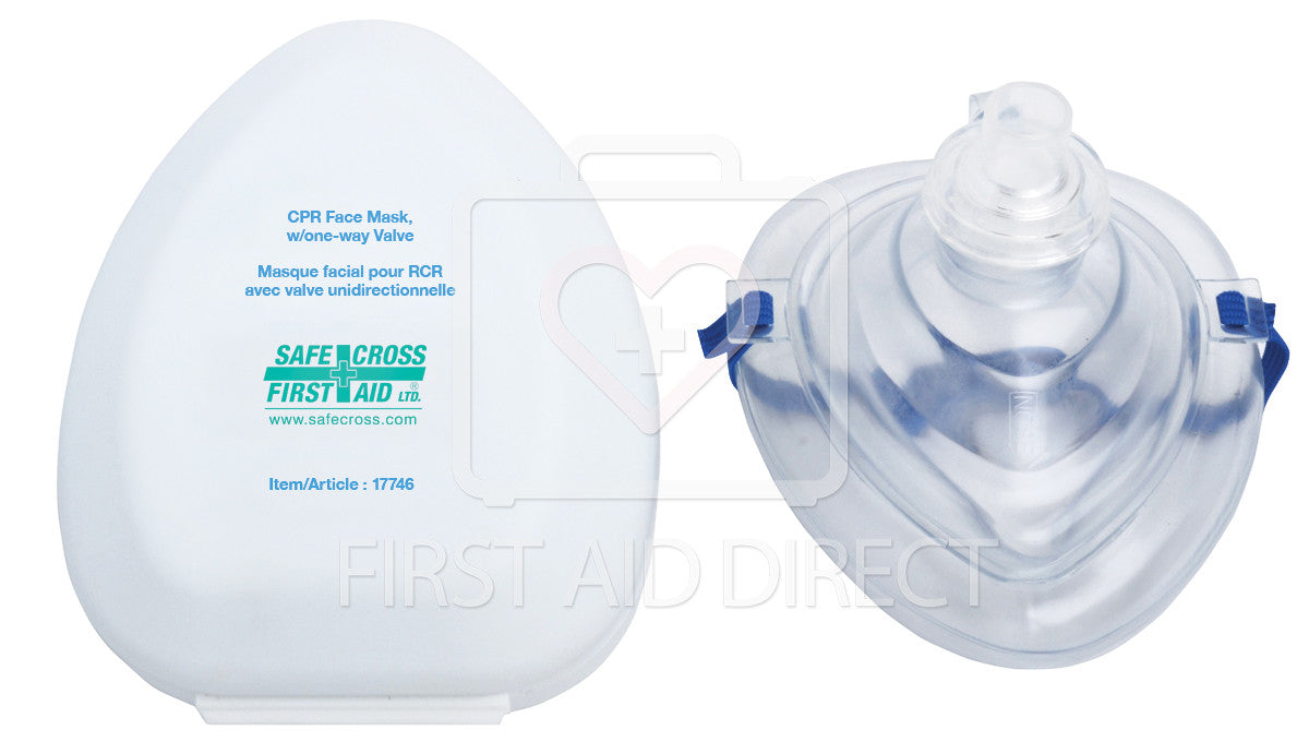 CPR FACE MASK w/ONE-WAY VALVE IN PLASTIC CASE - First Aid Direct
