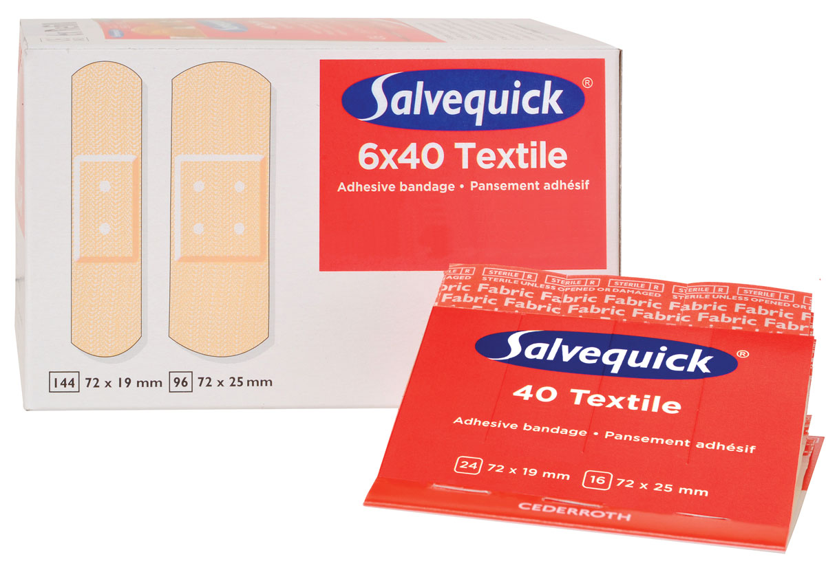 SALVEQUICK FABRIC BANDAGE REFILLS (6 x 36/PACK) - First Aid Direct